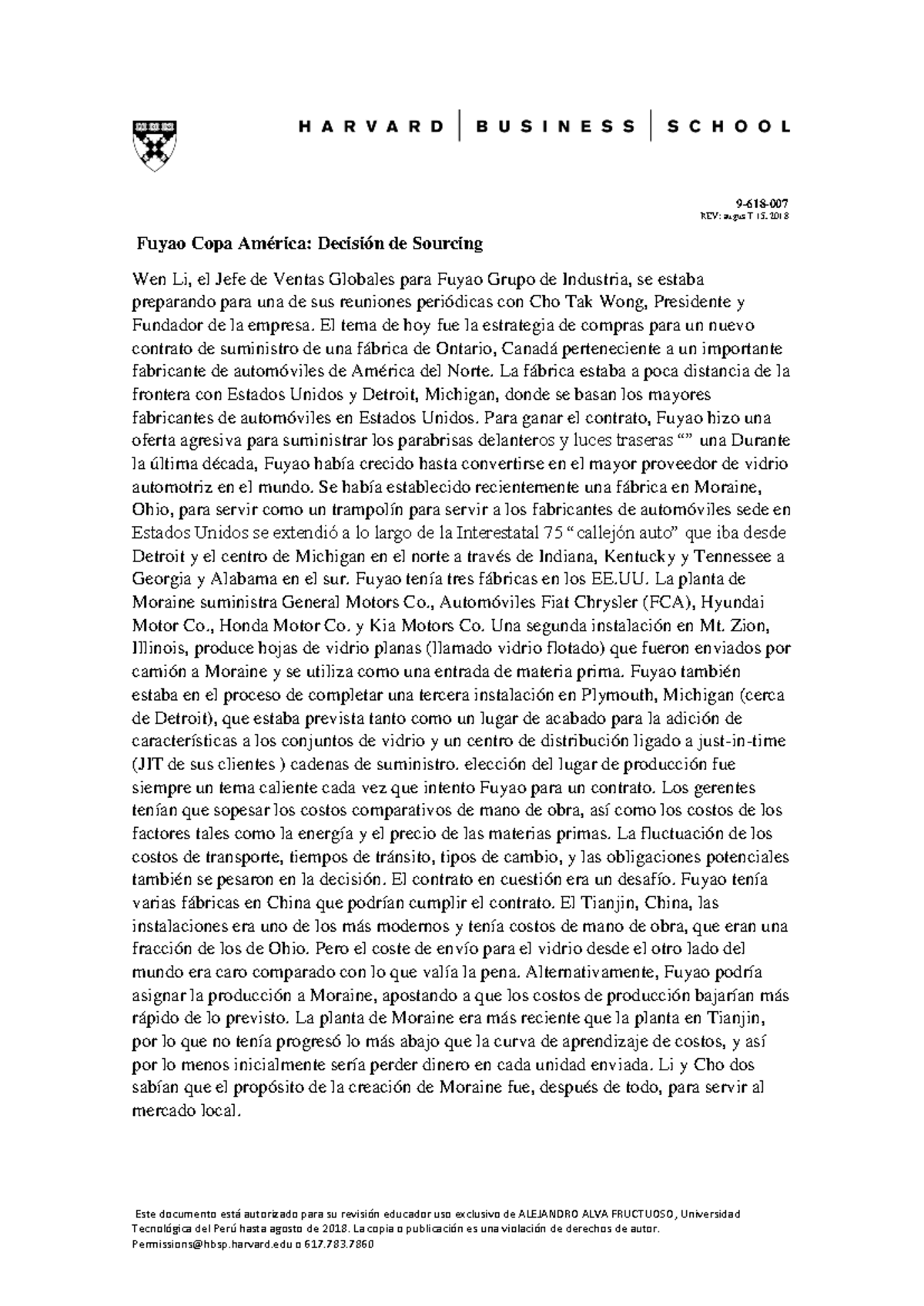 U1 S2 Caso+HBS+ - Este documento está autorizado para su revisión ...