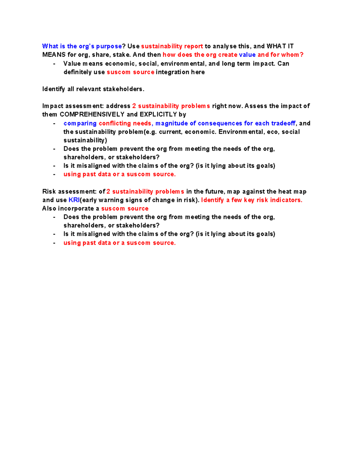 Written Guide Assignment 3 What Is The Org S Purpose Use Sustainability Report To Analyse