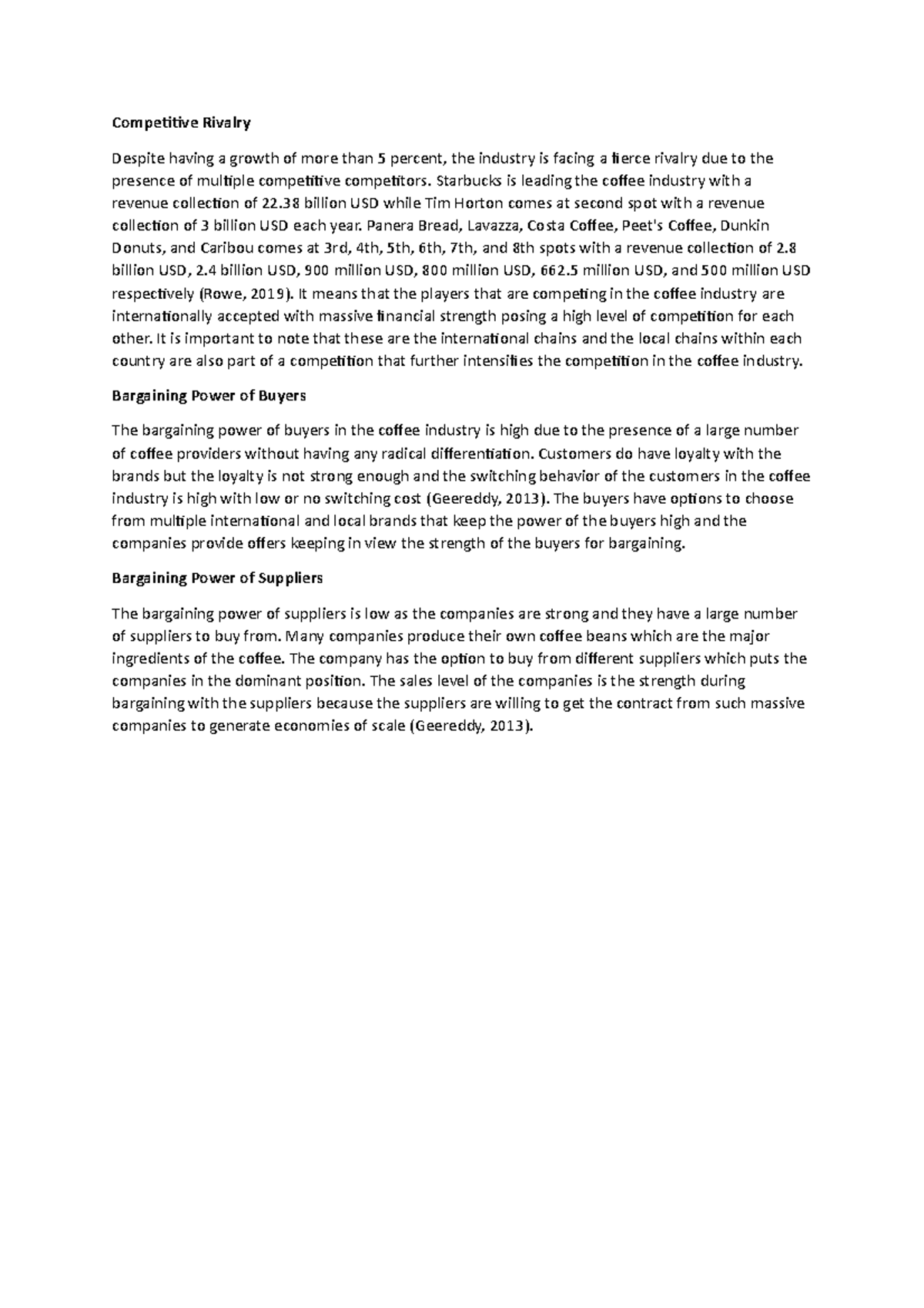 Competitive Rivalry - imp - Competitive Rivalry Despite having a growth ...