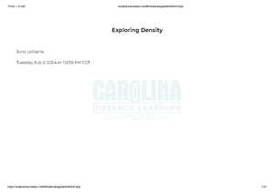 Exploring Density Chem Lab - Exploring Density Student Name Date Changes to Procedure ...