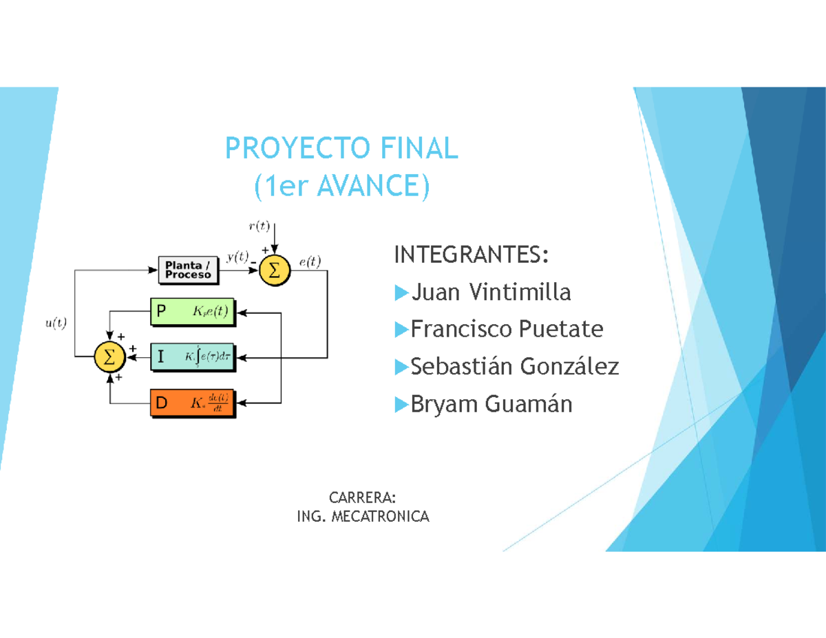 Implementacion PI PD - PROYECTO FINAL (1er AVANCE) INTEGRANTES: Juan ...