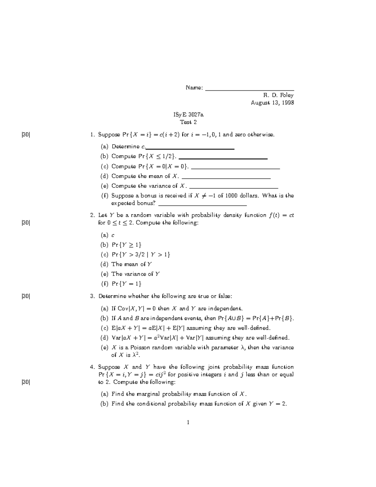 SU98 Test 2 C - Practice Tests - Ih r) S 9 A yr 6 t " ((' DT @ " !&h Ur ...