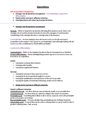 HSC Business Studies - Operations Case Studies - HSC Business Studies ...