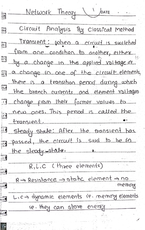 Network Theory manual - Subs - Studocu