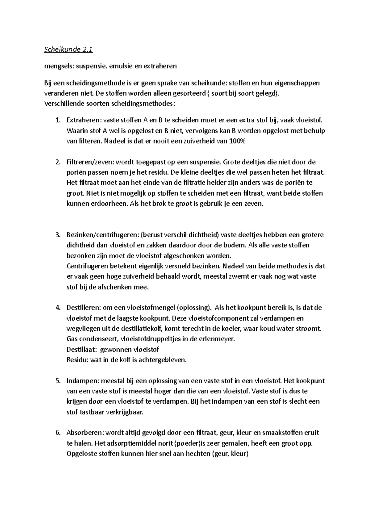 Scheikunde 2 - Begrippen bij het uitvoeren van een practicum, ook incl ...