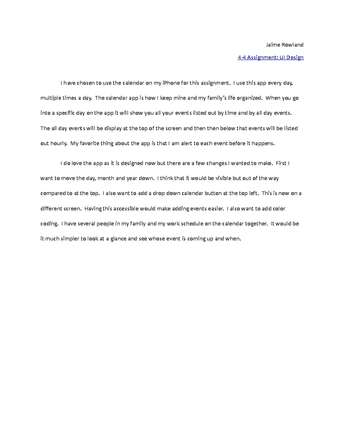 CS 360 4-4 Assignment UI Design - Jaime Rowland 4-4 Assignment: UI ...