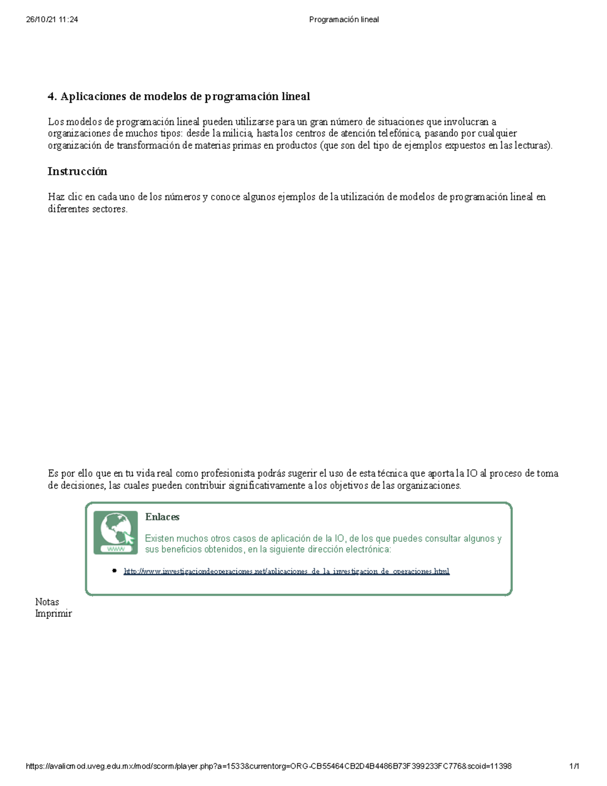 Aplicacion DE Modelos DE Programacion - 26/10/21 11:24 Programación lineal - Studocu