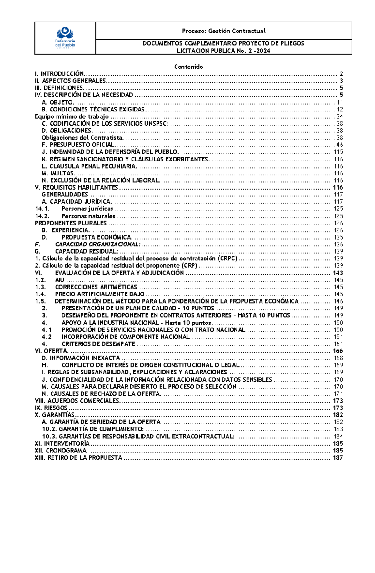 Documento Complementario - Pliegos Definitivos - DOCUMENTOS COMPLEMENTARIO PROYECTO DE PLIEGOS ...