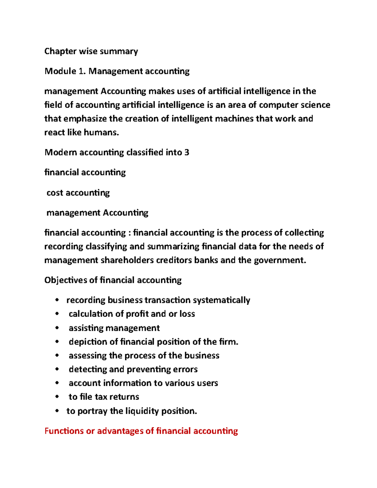 Chapter wise summary-WPS Office - Chapter wise summary Module 1 ...