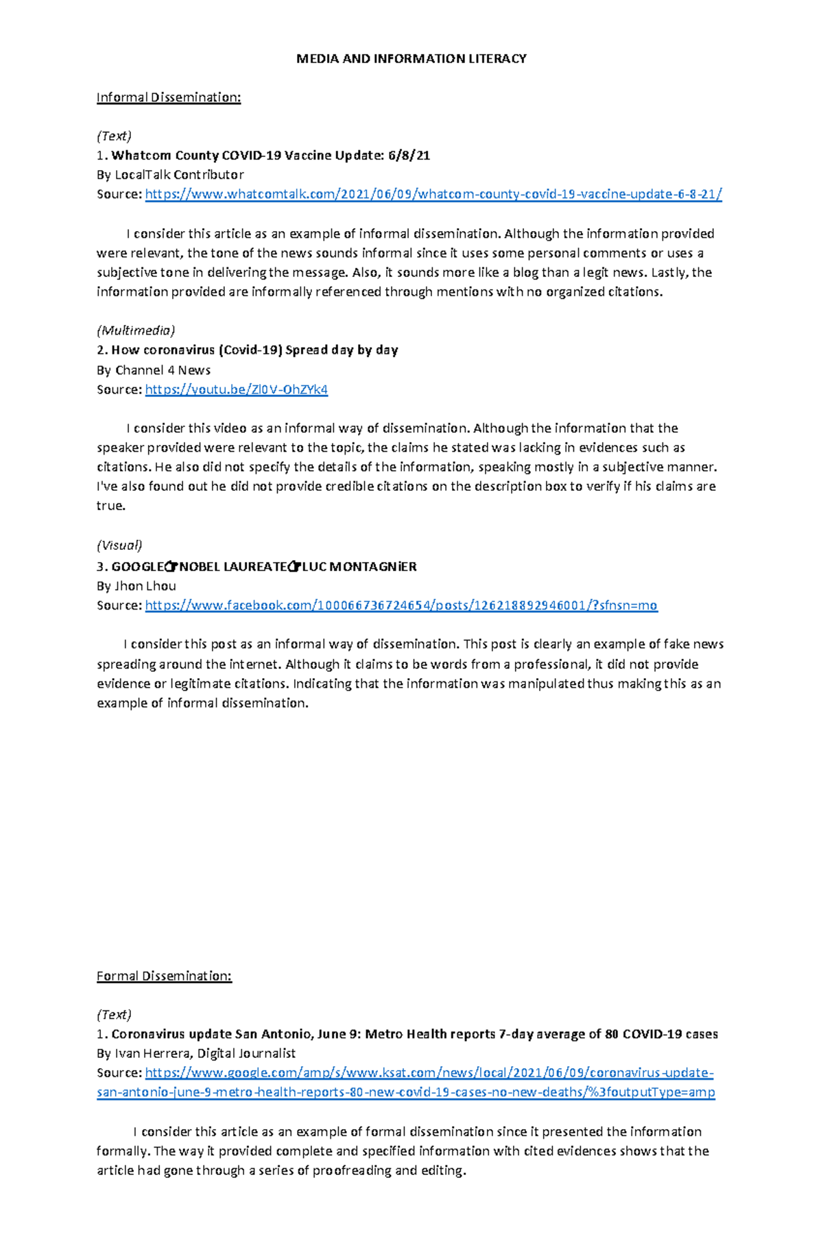 Media AND Information Literacy - MEDIA AND INFORMATION LITERACY ...