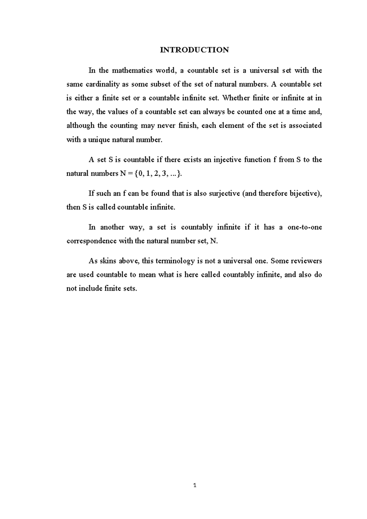 Countable number - math - INTRODUCTION In the mathematics world, a ...