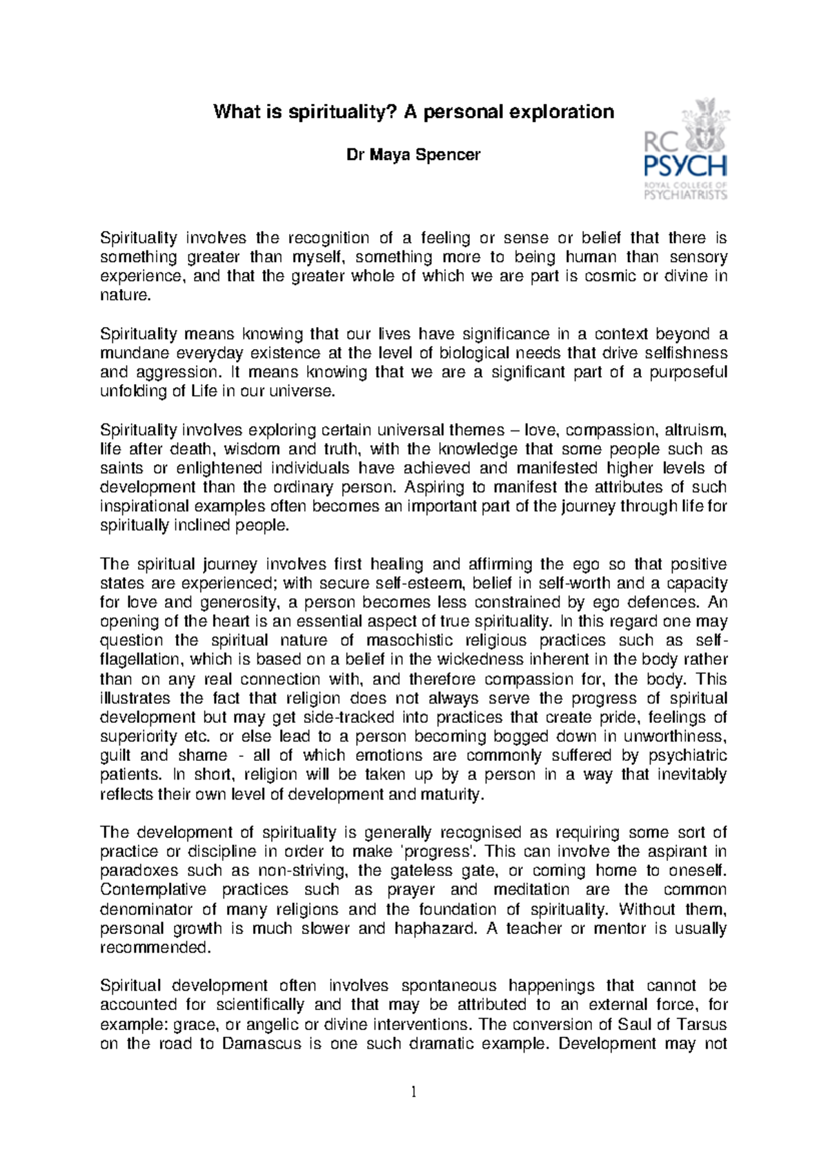 What is spirituality maya spencer x - What is spirituality? A personal ...