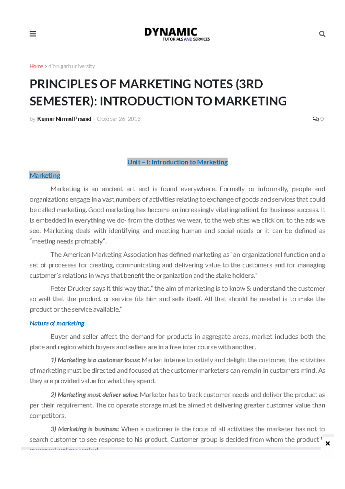 Www dynamictutorialsandservices org 2018 10 principles of marketing ...