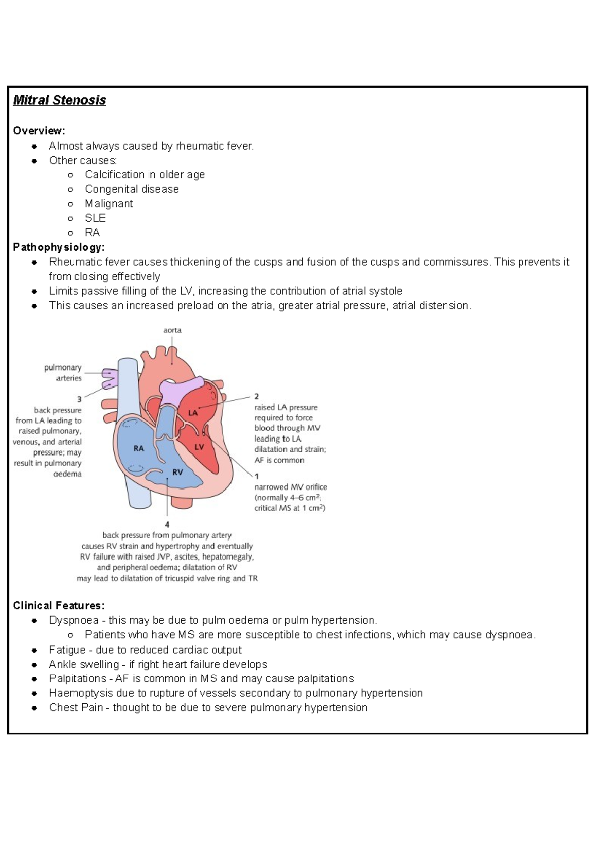 Mitral Stenosis and Regurgitation - Mitral Stenosis Overview: Almost ...