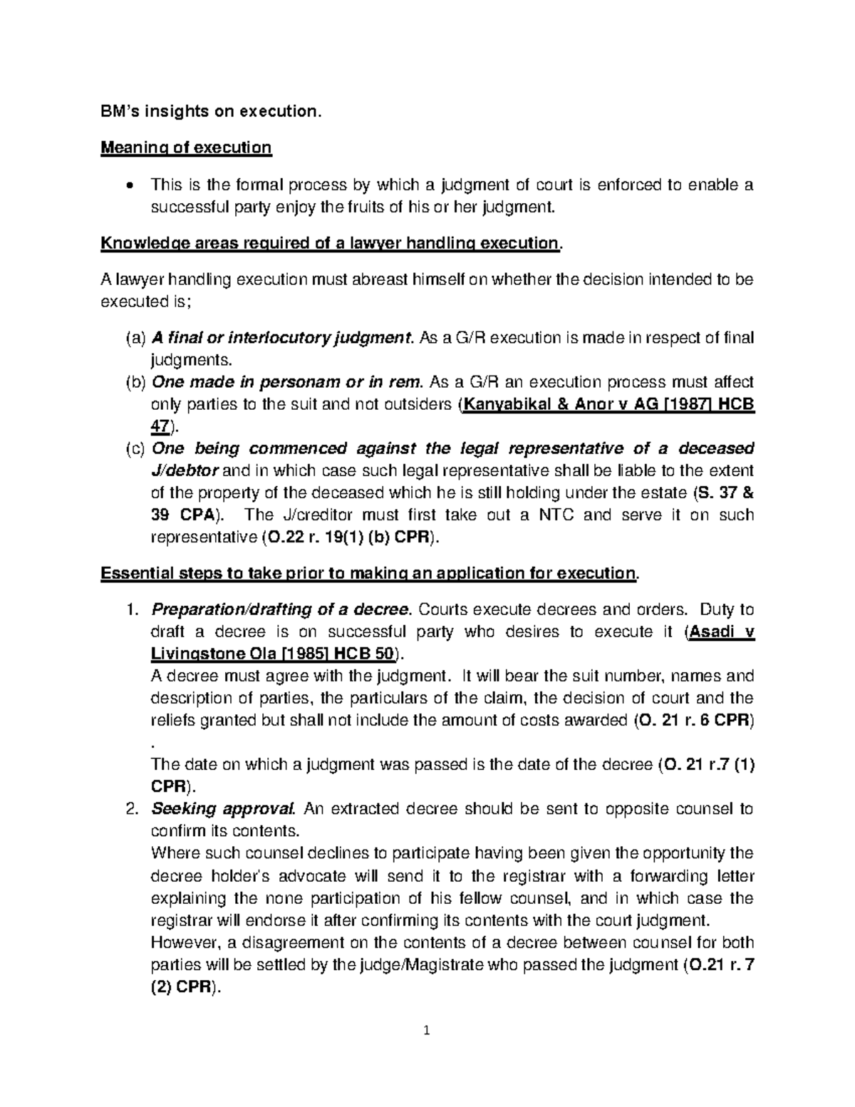 'BM's insights on execution' with you - BM’s insights on execution ...