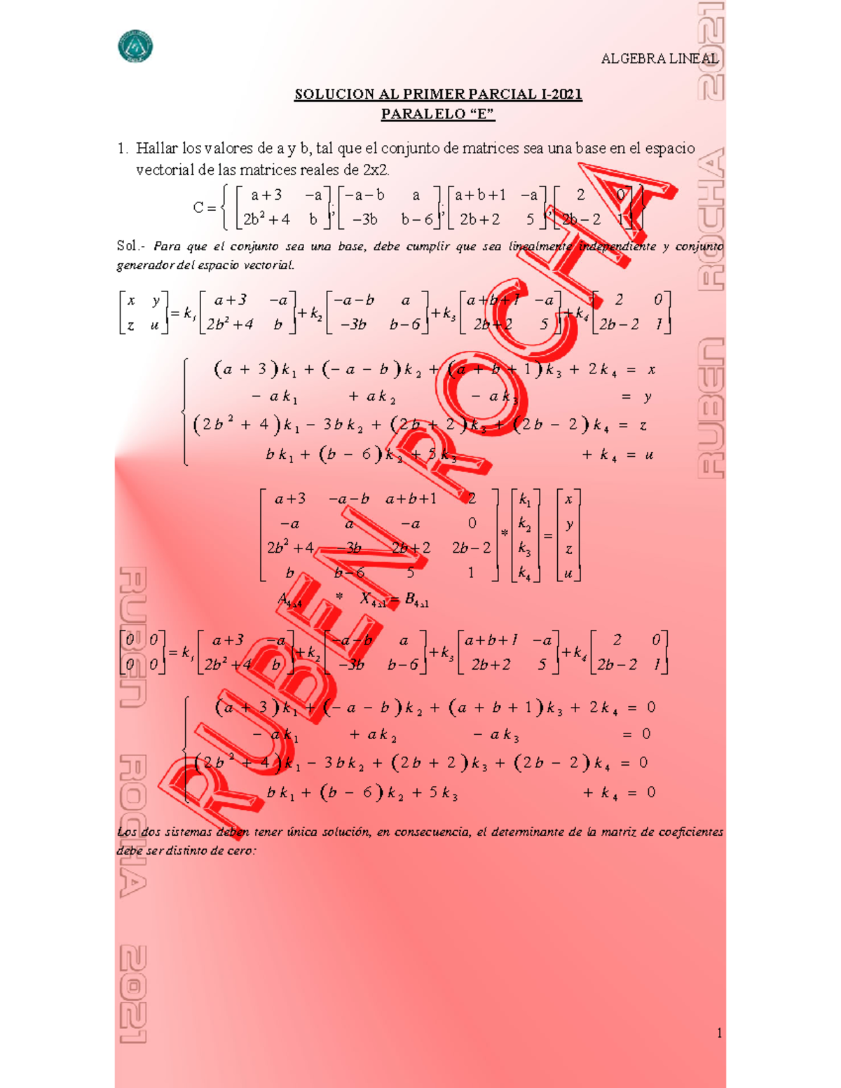 1 Solucion AL Segundo Parcial I 2021 E final - SOLUCION AL PRIMER ...
