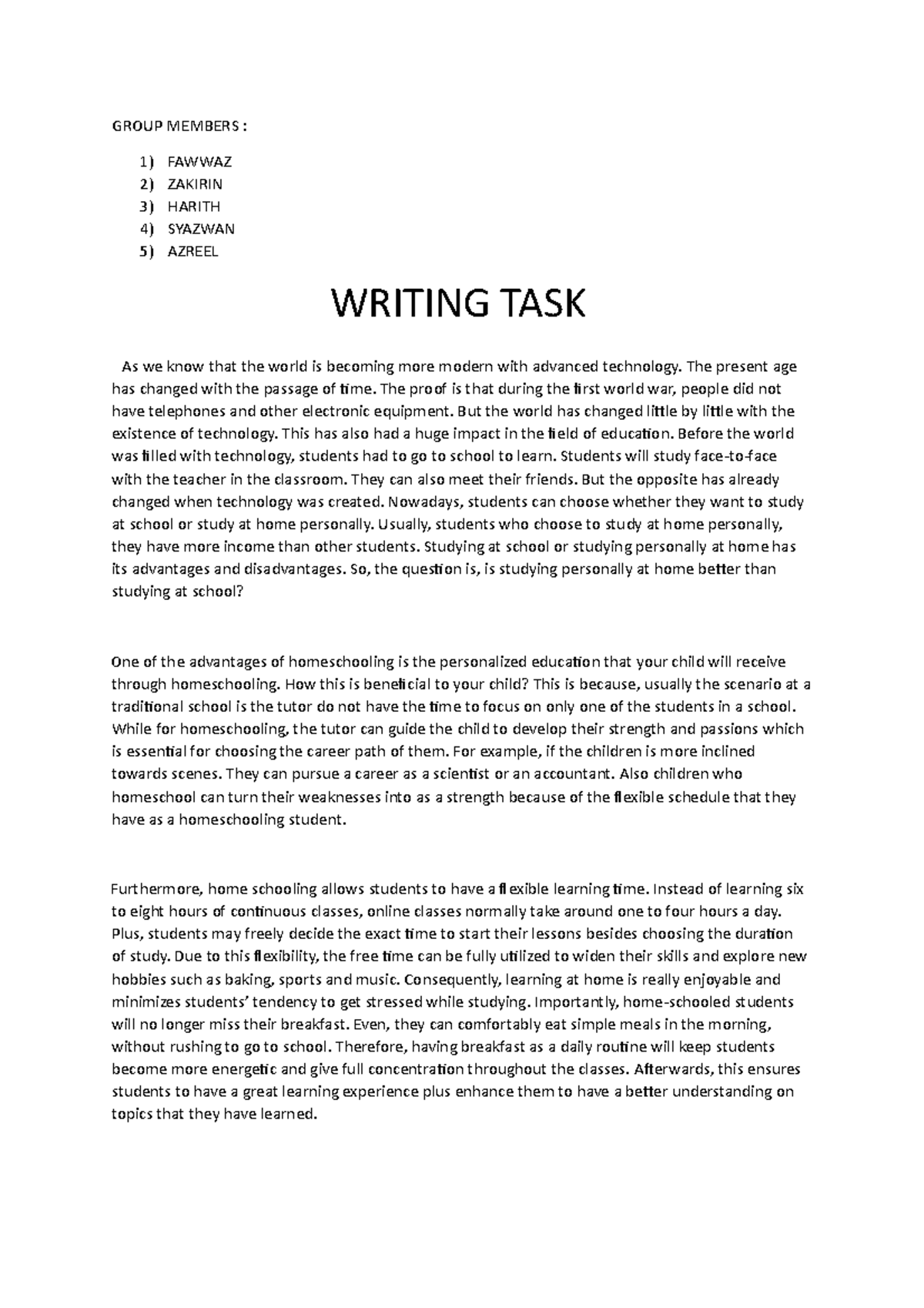 Writing TASK Assessment LAST GROUP MEMBERS 1 FAWWAZ 2 ZAKIRIN 3 writing-task-assessment-last-group-members-1-fawwaz-2-zakirin-3