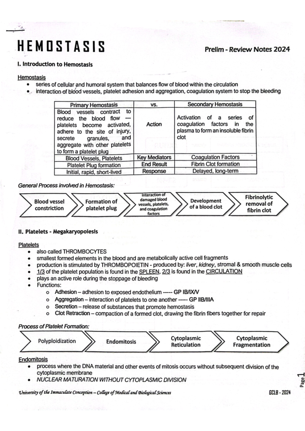 HEMA- Prelims- Notes - Medical Technologist - Studocu
