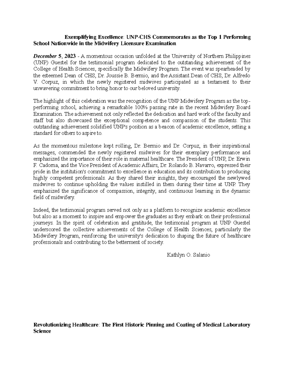 NEWS-Articles - For education purposes - 𝐄𝐱𝐞𝐦𝐩𝐥𝐢𝐟𝐲𝐢𝐧𝐠 𝐄𝐱𝐜𝐞𝐥𝐥𝐞𝐧𝐜𝐞: 𝐔𝐍𝐏 ...