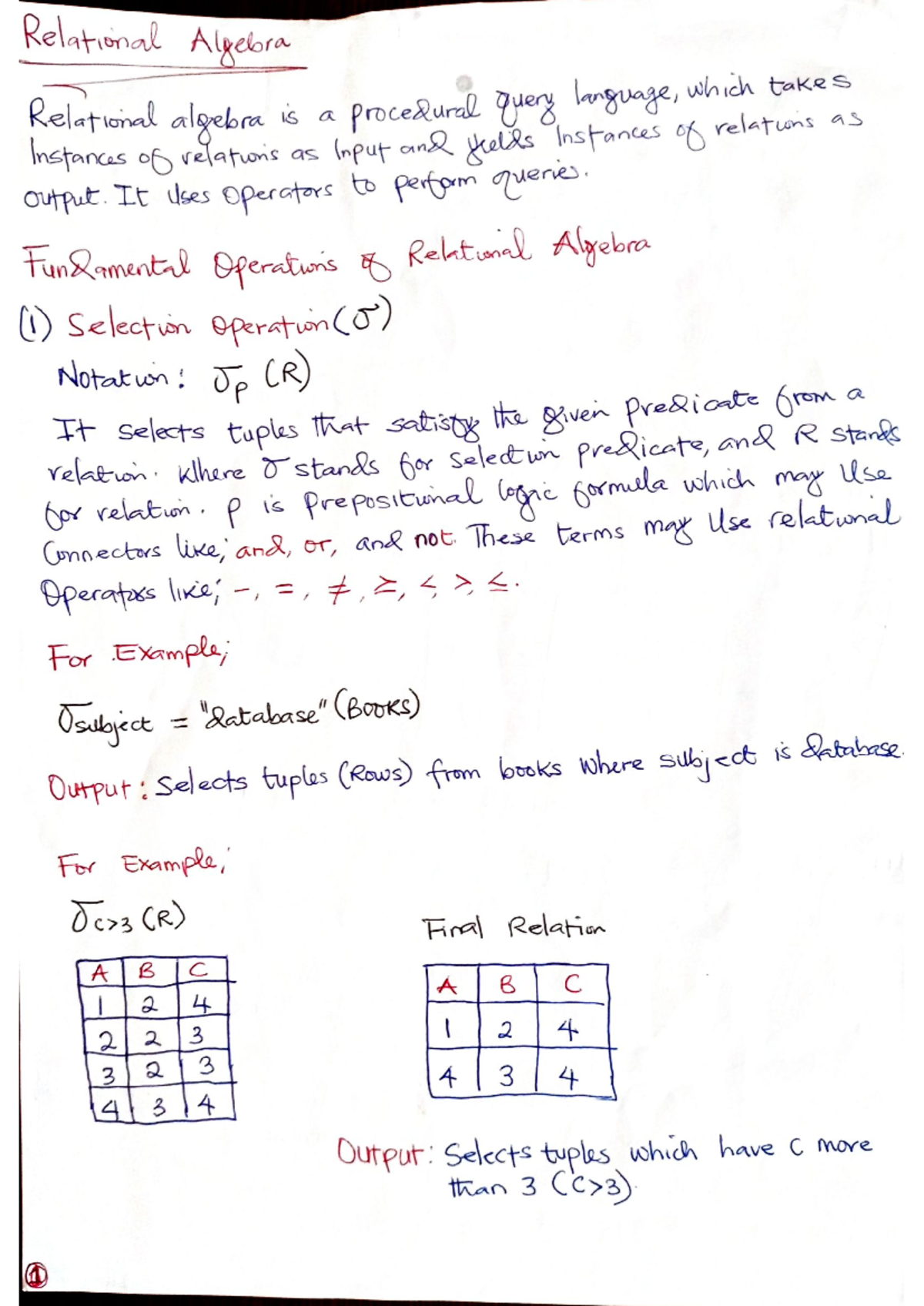 Relational Algebra - Introduction to Computer - Studocu