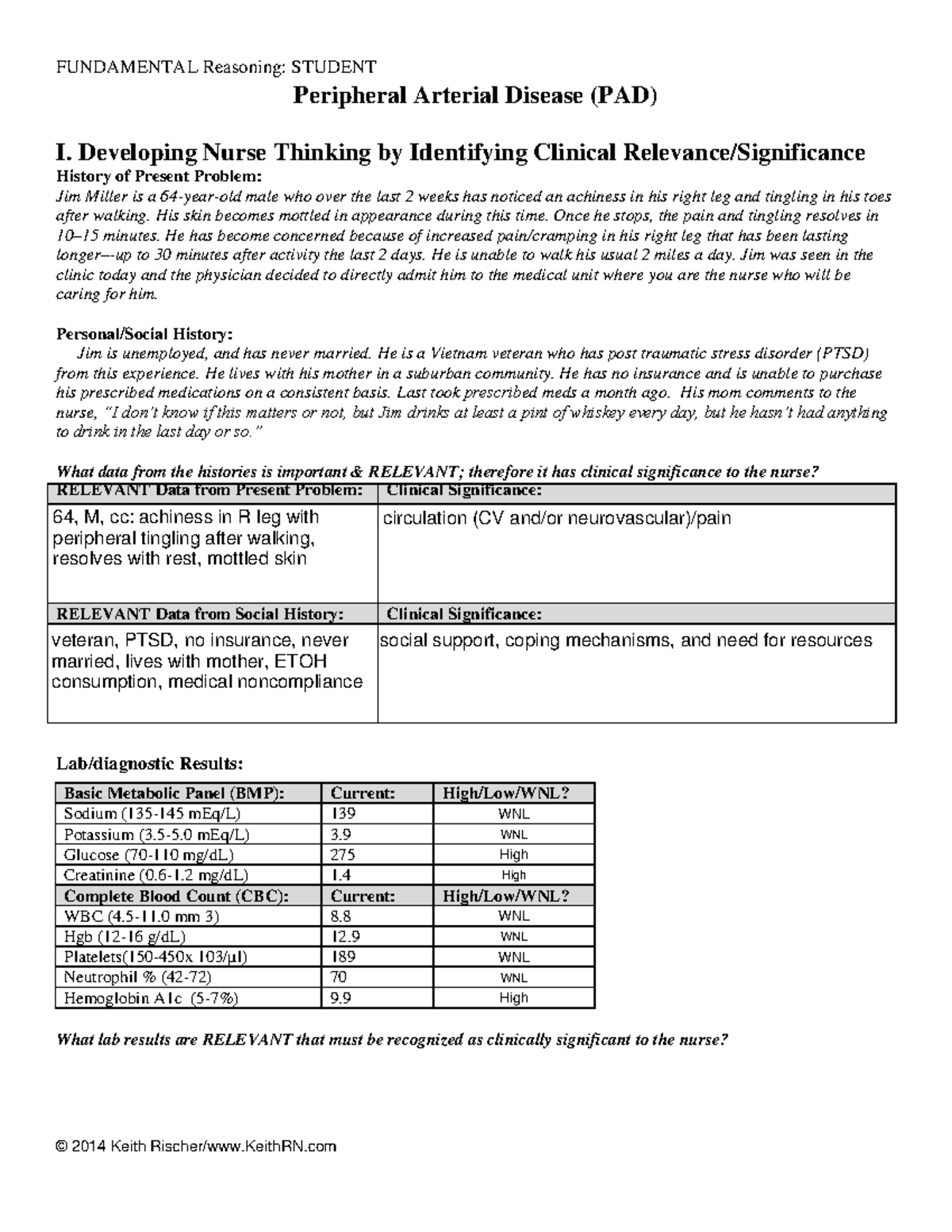 PAD Case Study - N/A - FUNDAMENTAL Reasoning: STUDENT Peripheral ...