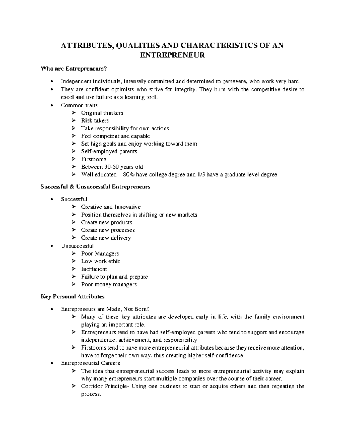 Attributes - For References and Self-Study - ATTRIBUTES, QUALITIES AND ...