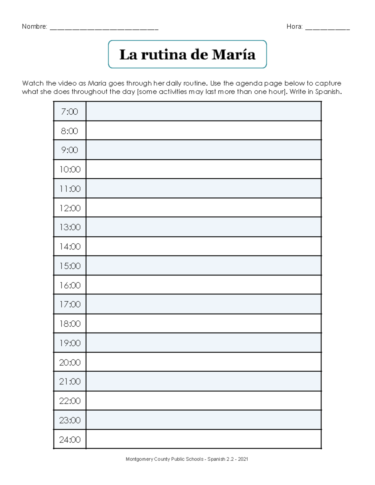Muhammad Jemil - Coombs La rutina diaria (capture sheet for video and ...