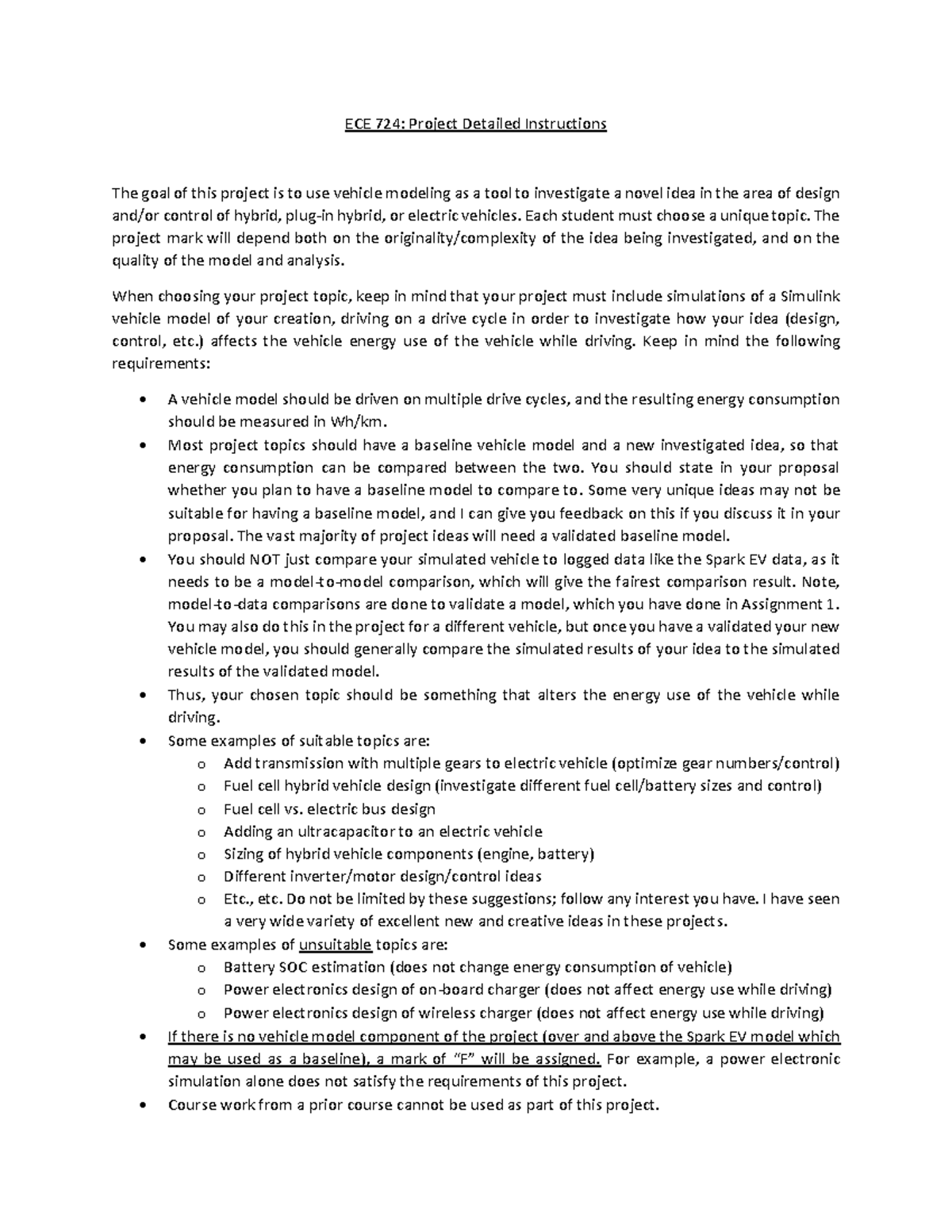 Project - Detailed Instructions - ECE 7 24 : Project Detailed ...