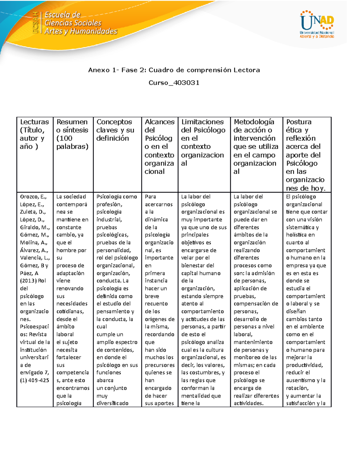 Anexo 1-Fase 2-Cuadro de comprensión lectora - Anexo 1- Fase 2: Cuadro ...
