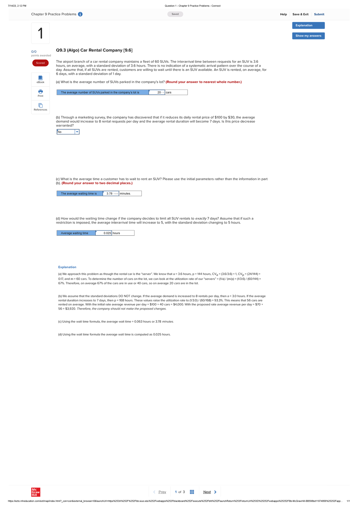 Question 1 - Chapter 9 Practice Problems - ####### 7/14/23, 2:12 PM Question 1 - Chapter 9 ...