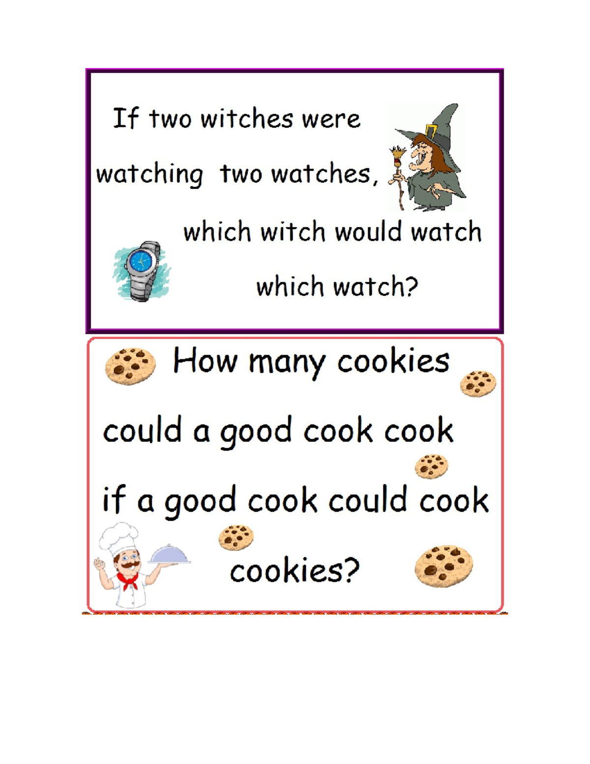 Tongue twisters - trabalenguas para niños - If two witches were ...
