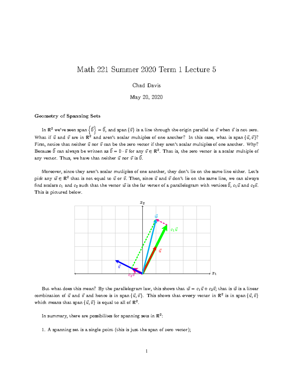 Math 221 S20 T1 Lecture 5 - MATH14310 - Sheridan College - Studocu