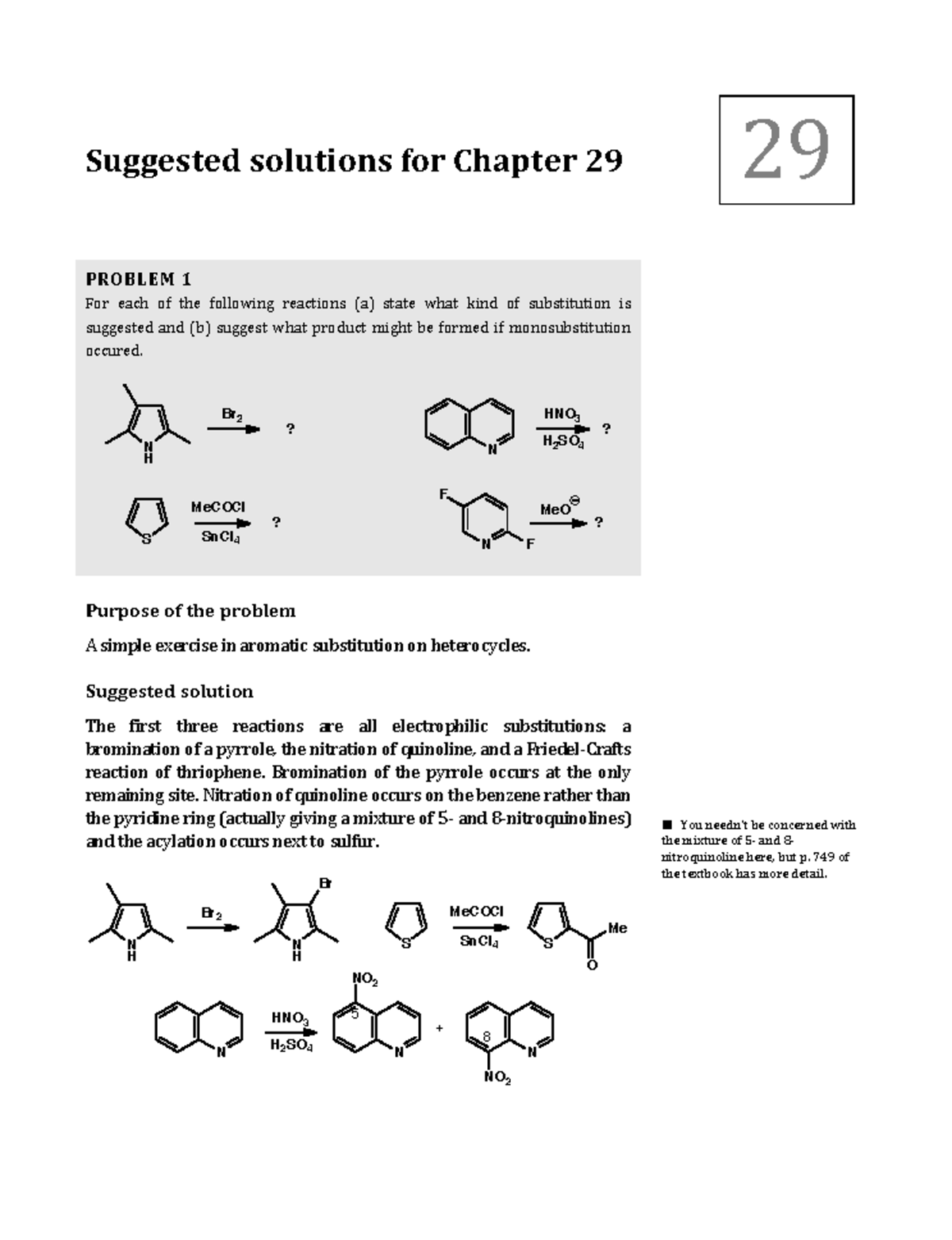 Solutions, Ch. 29 - Suggested solutions for Chapter 29 PROBLEM 1 For each of the following ...