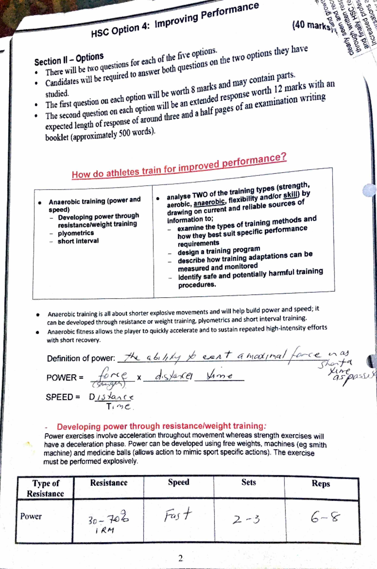 Improving performance Pdhpe - Studocu