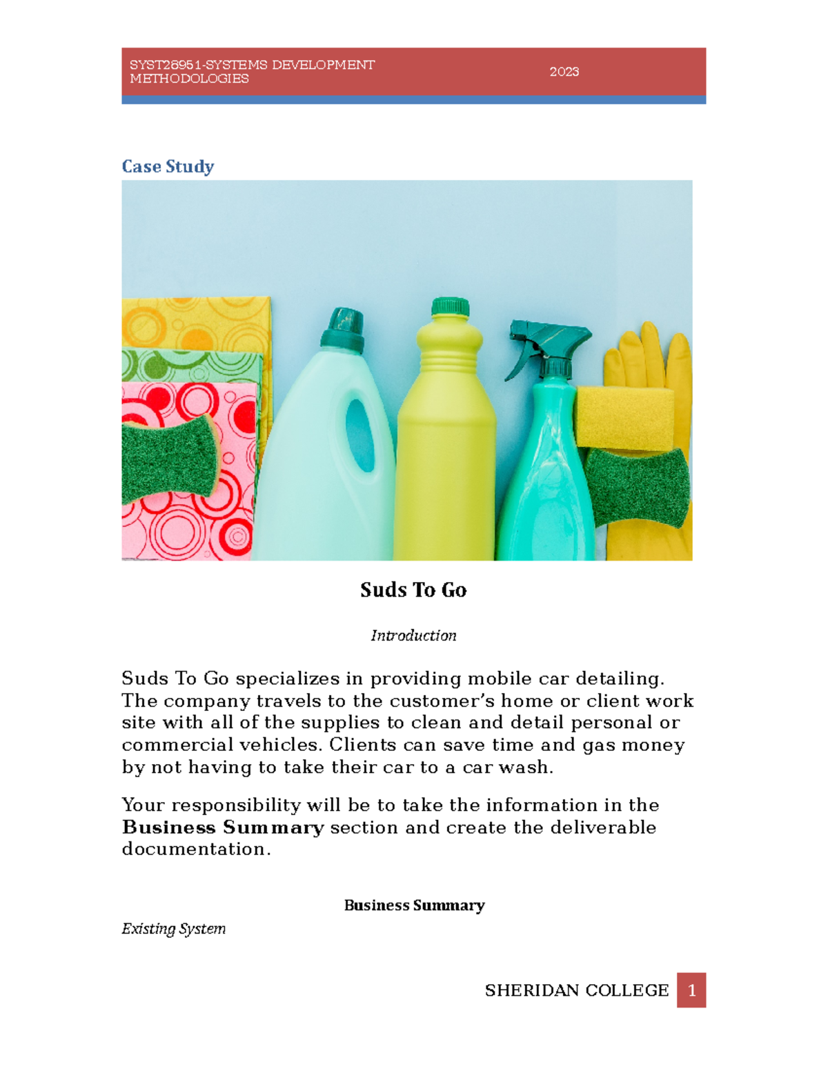 Suds to Go Case Study 2023 - METHODOLOGIES 2023 Case Study Suds To Go ...