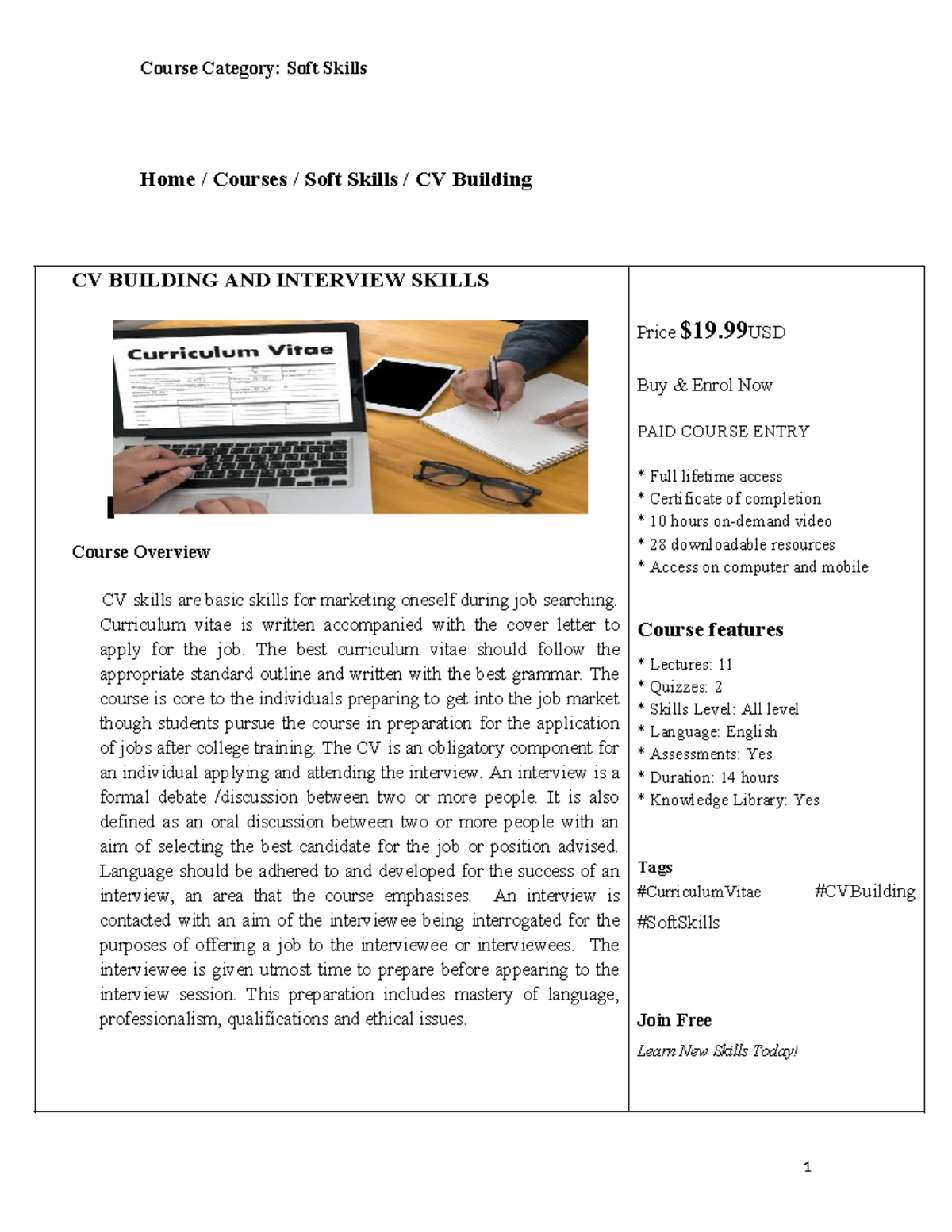CV Building Updated (7 - CV writing skills are core to students at all ...
