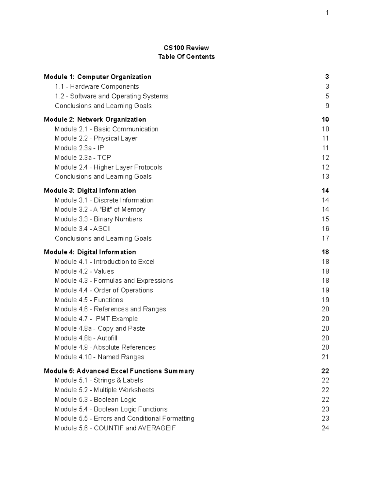 CS100-Exam-Reivew - Summary Intro Computing through Appl - CS100 Review Module 1: Computer - Studocu