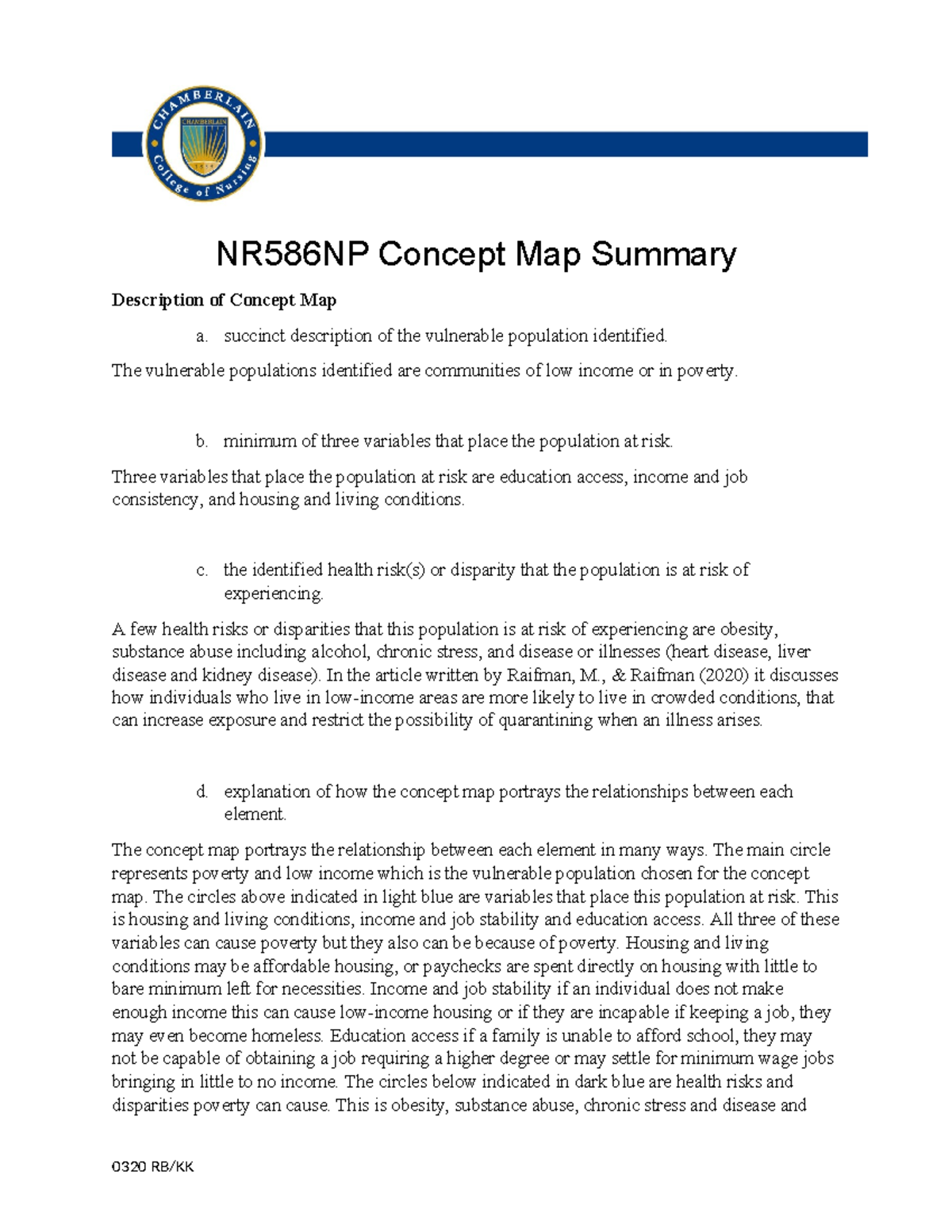 NR586NP Concept Map Summary Worksheet - NR586NP Concept Map Summary ...