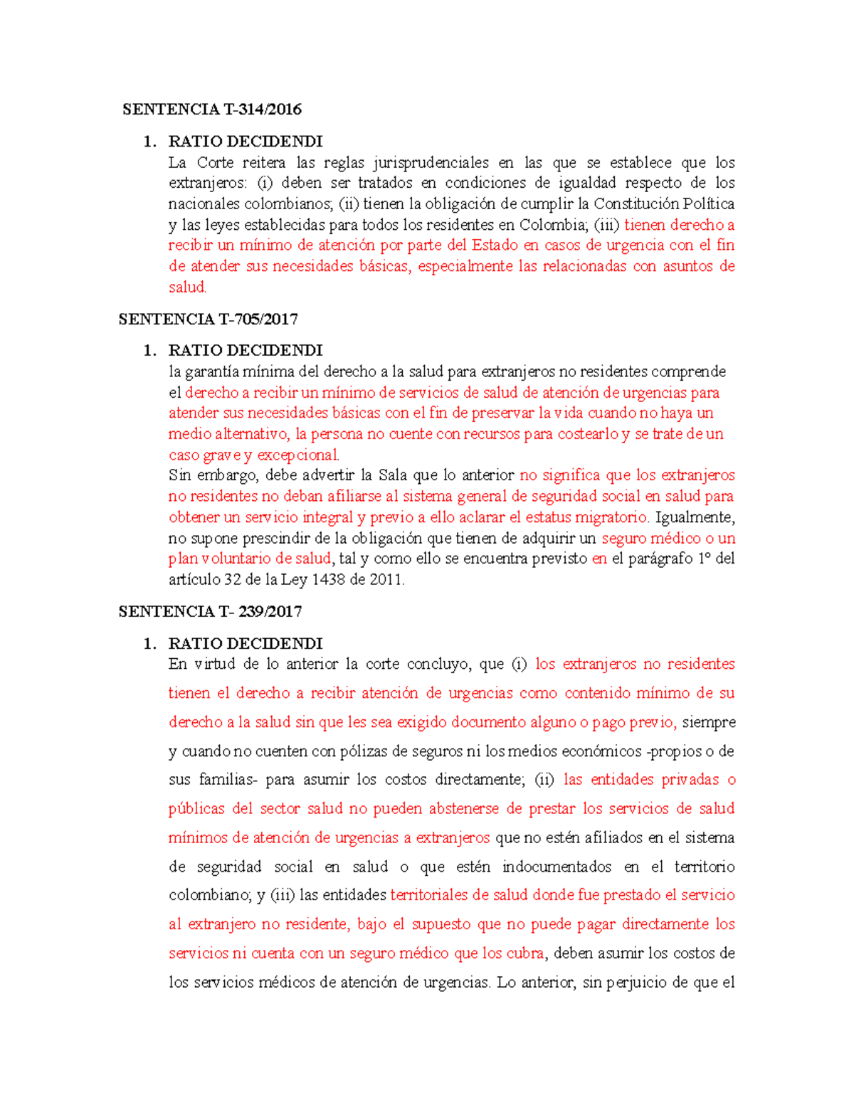 Copia Analisis Ratios - sentencias - SENTENCIA T-314/ 1. RATIO ...