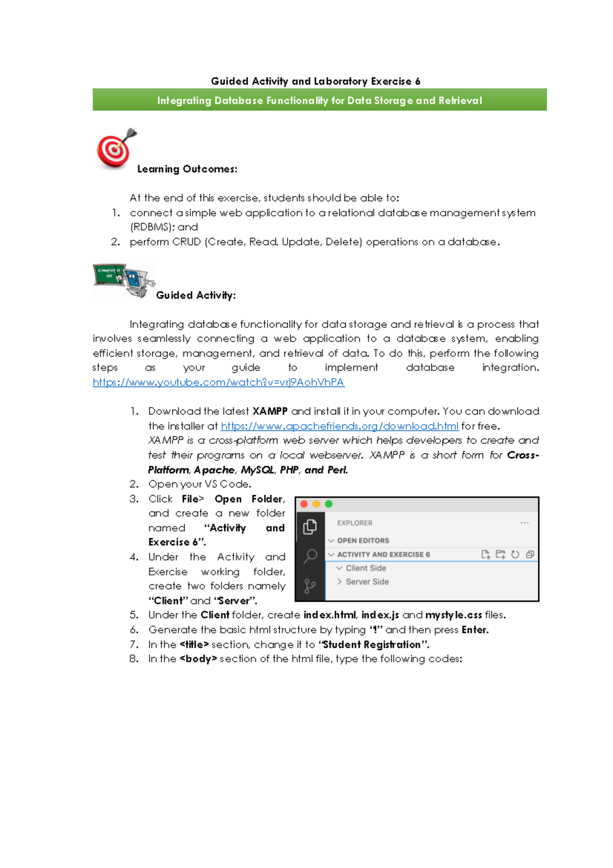 Guided Activity and Laboratory Exercise 6 - Guided Activity ...