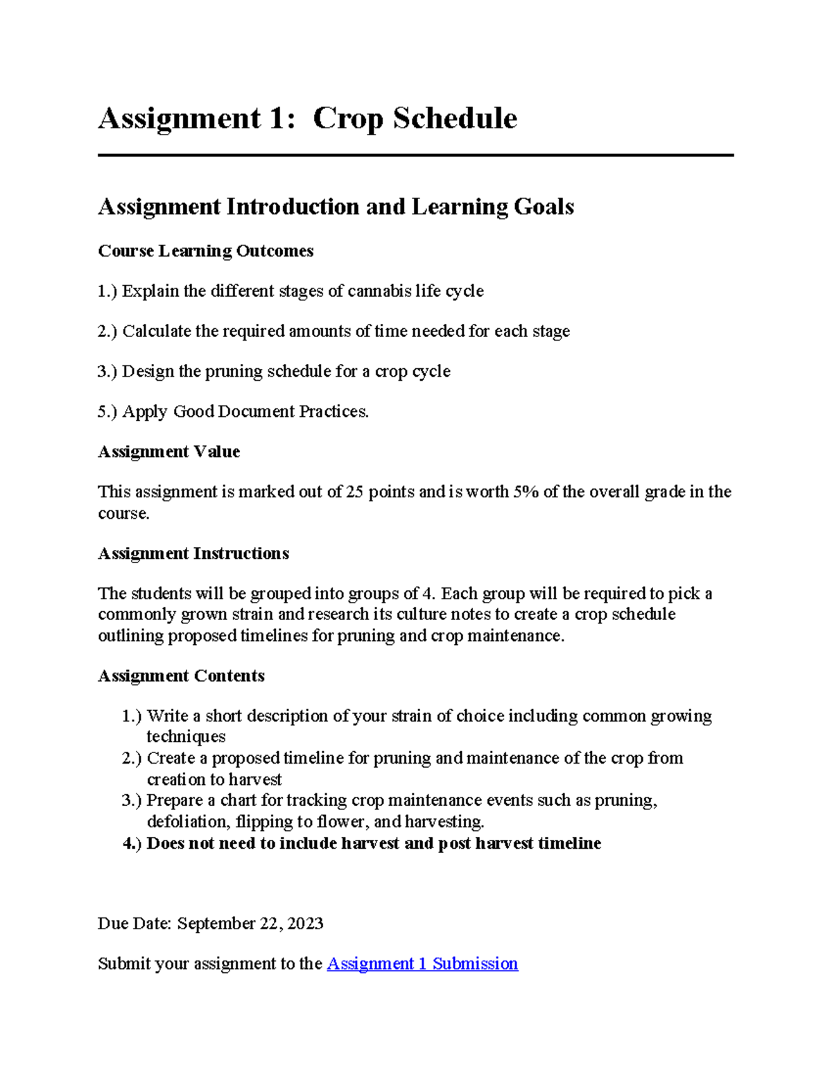 Assignment 1 - Crop Schedule - Assignment 1: Crop Schedule Assignment ...