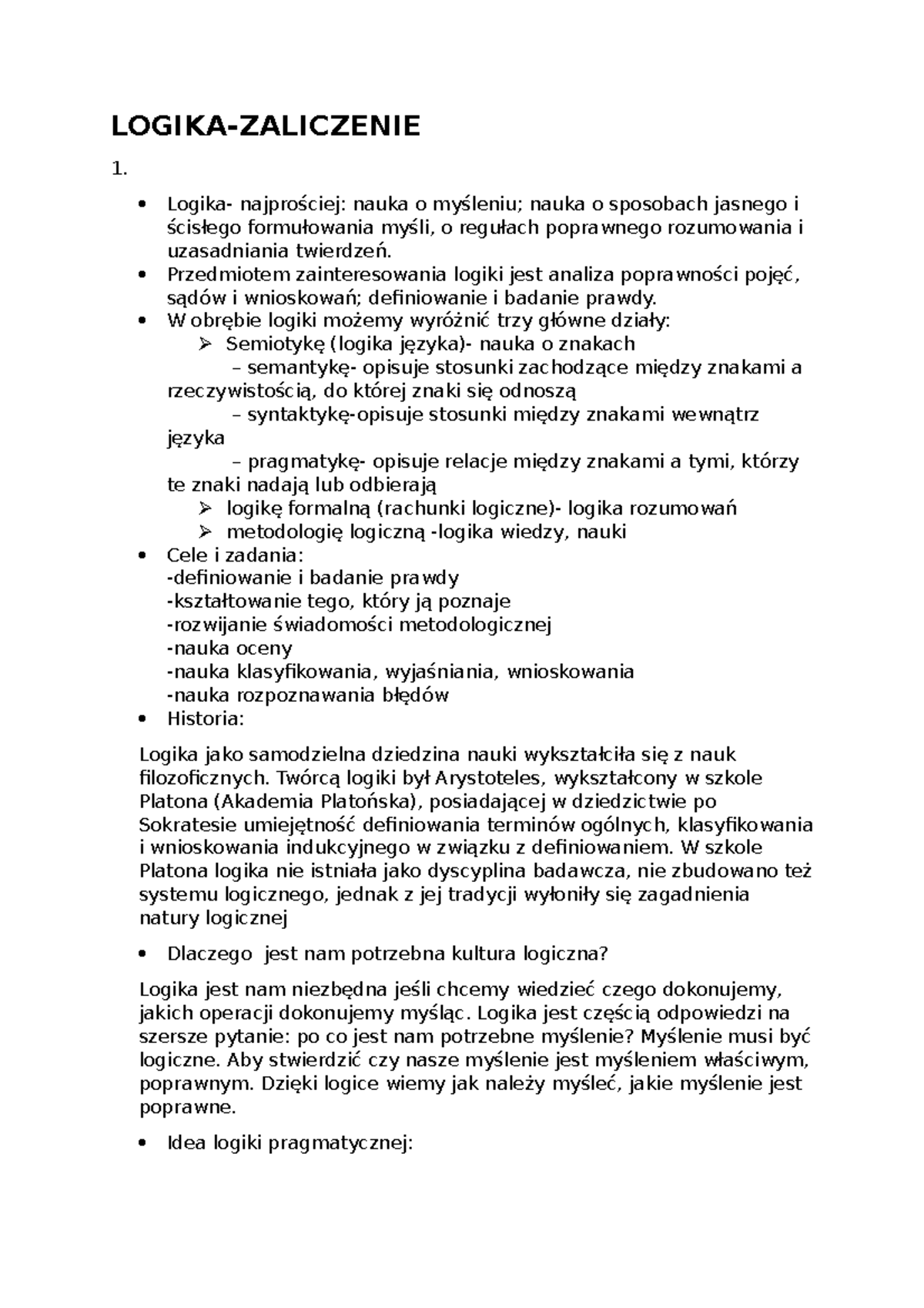 Logika-zaliczenie - Logika pragmatyczna dla inżynierów-notatki - LOGIKA ...