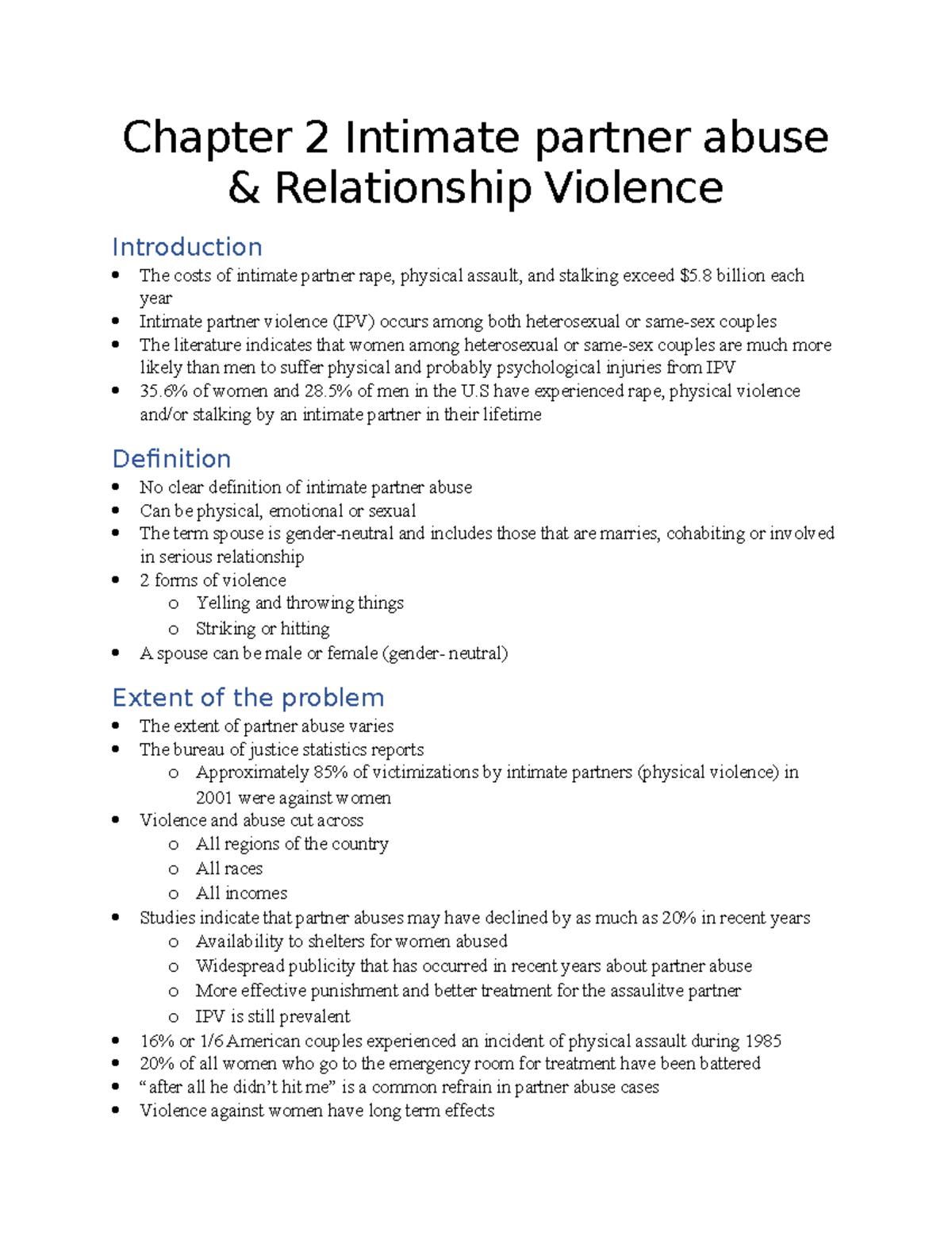 Chapter 2 Intimate partner abuse - Chapter 2 Intimate partner abuse ...