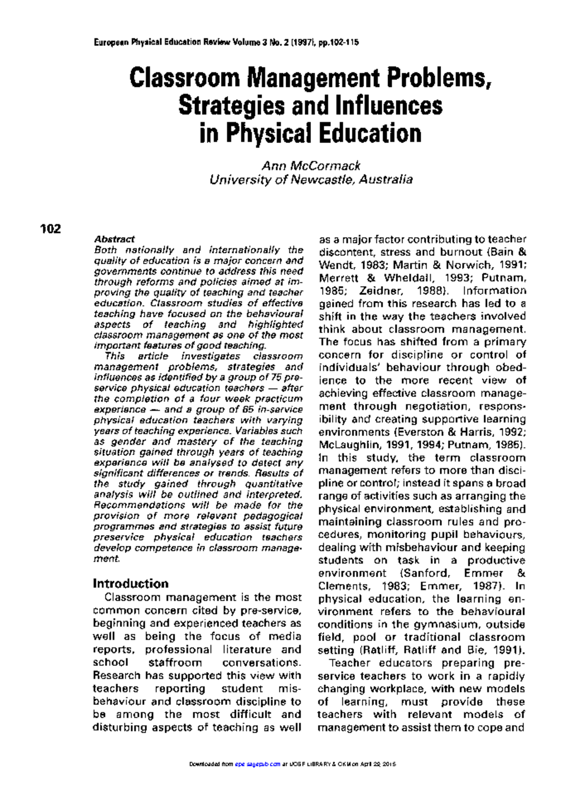 1356336 x9700300202 - uni - 102 Classroom Management Problems ...