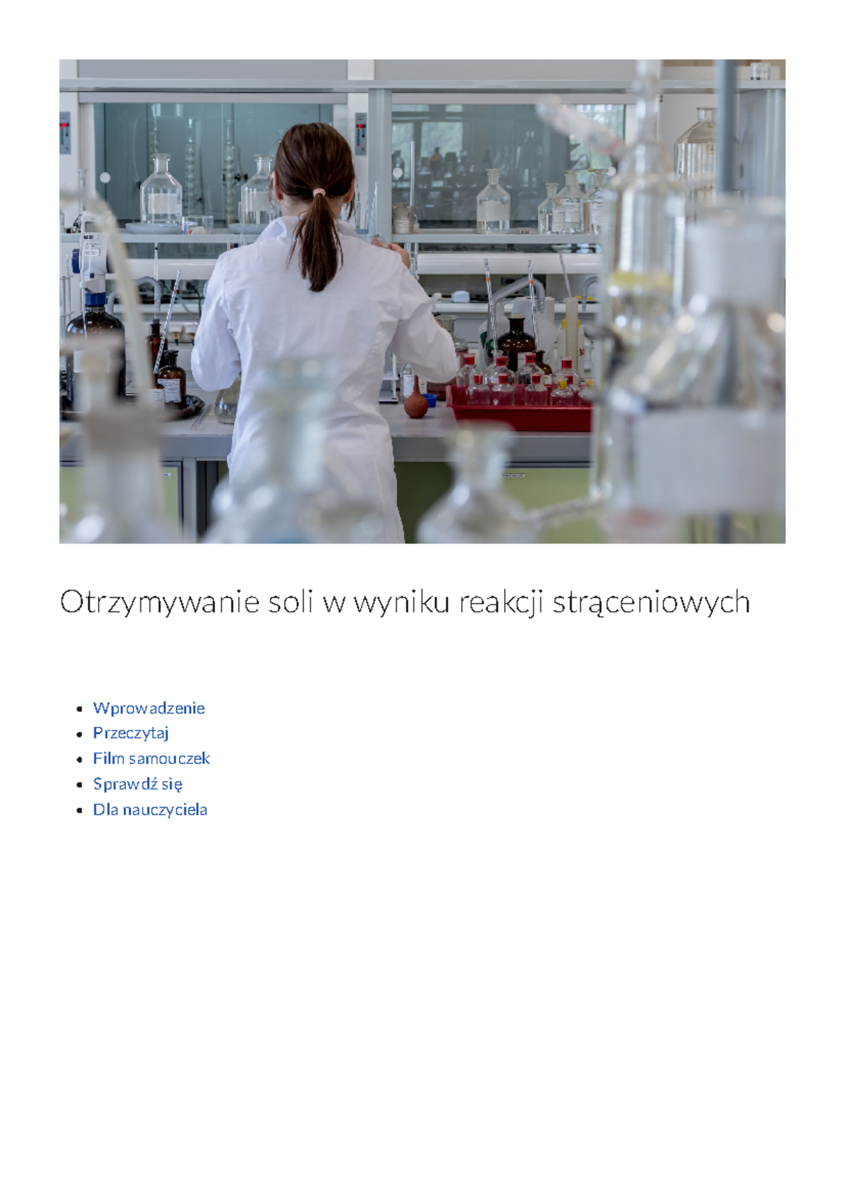 Otrzymywanie soli w wyniku reakc - Tą najpopularniejszą jest sól ...
