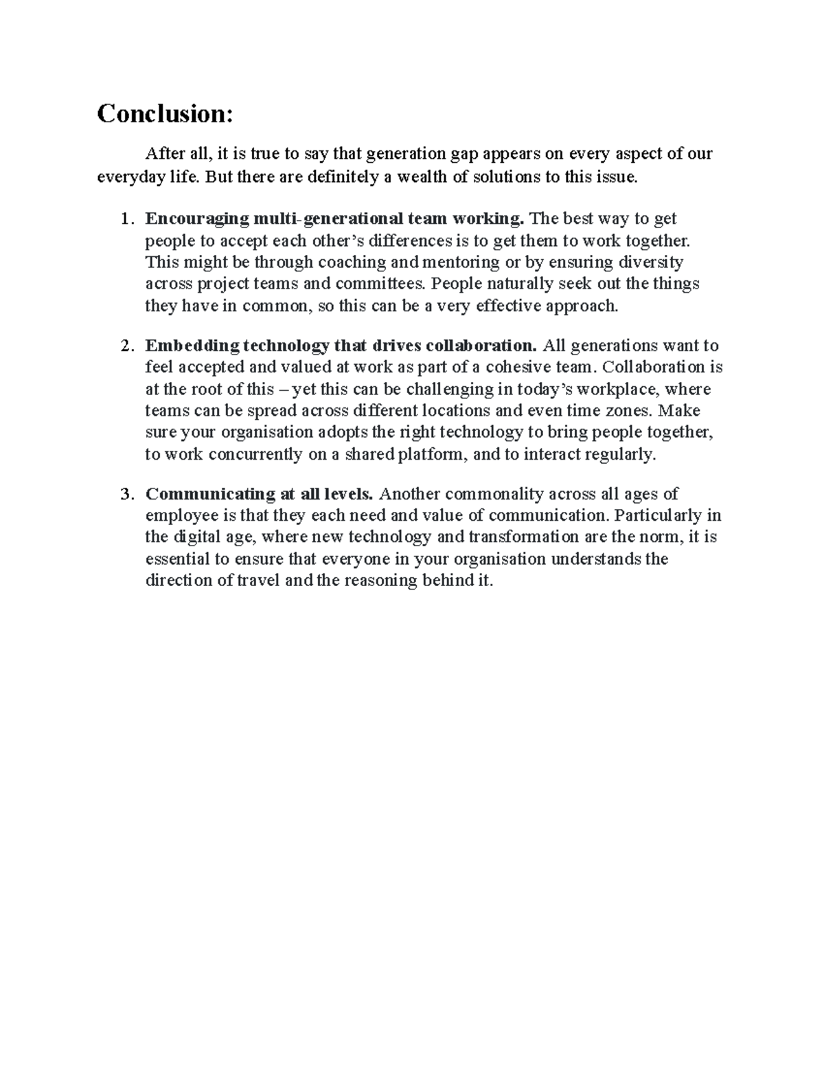 Conclusion - nah - Conclusion: After all, it is true to say that ...