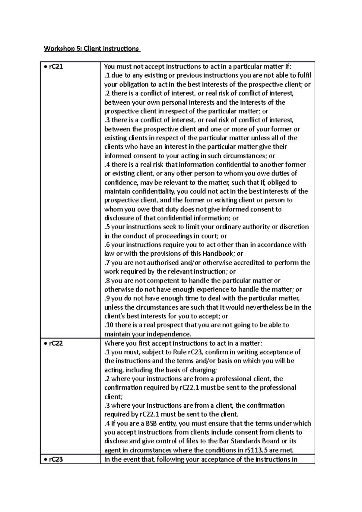 Notes - Client Instructions - Workshop 5: Client instructions • rC21 ...