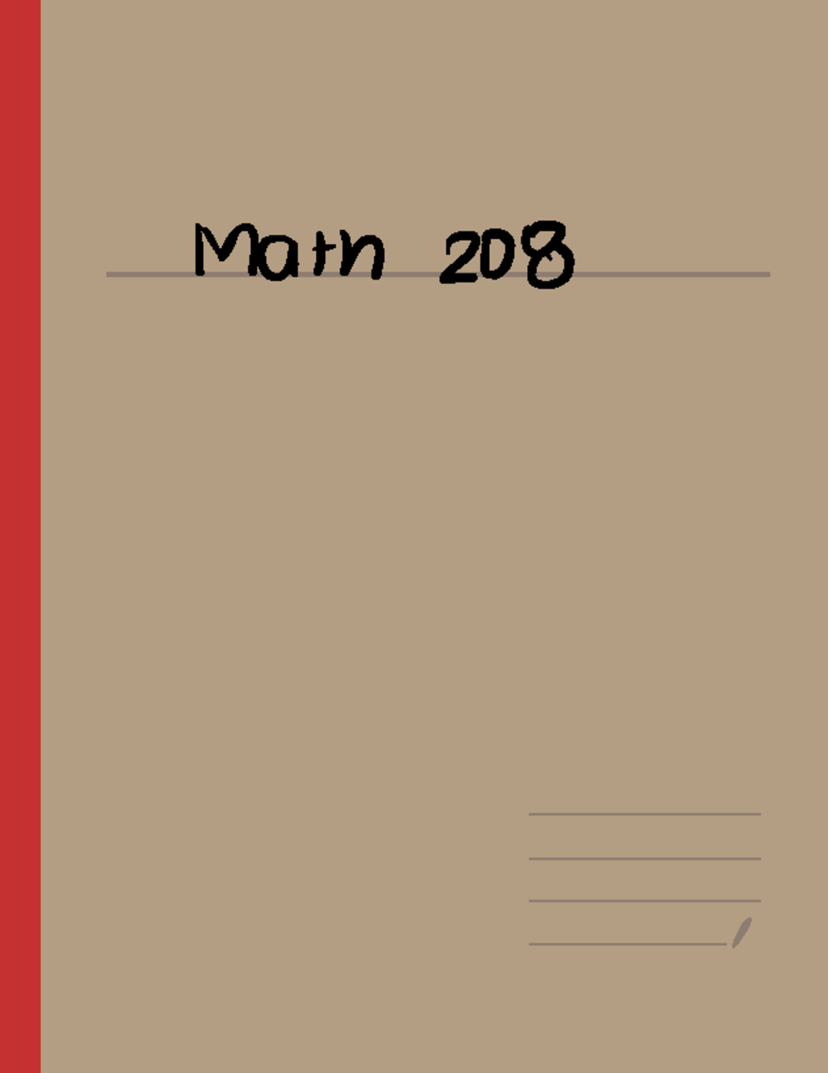 Math 308 Lecture Notes - Math 208 A linear system is a collection of ...