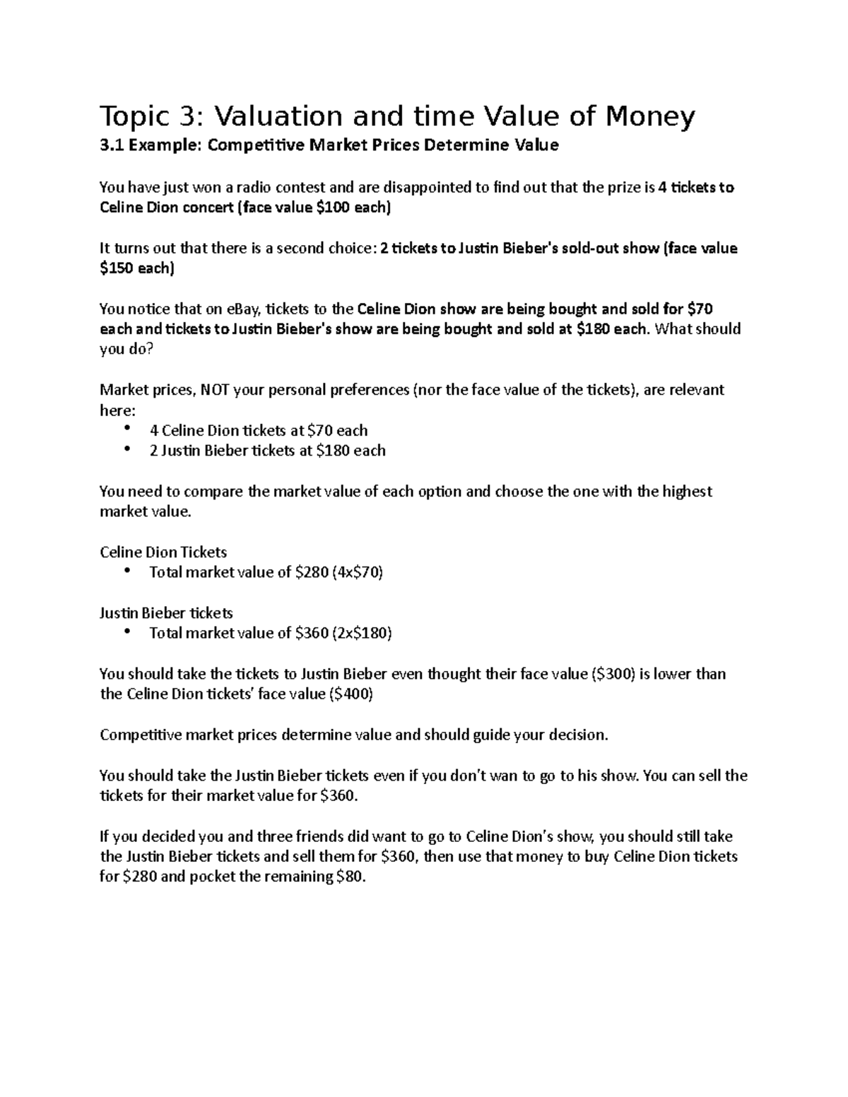 Topic 3 Finance - Lecture notes lecture 3 - Topic 3: Valuation and time ...