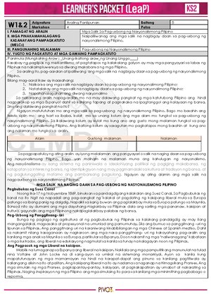 Q4-AP-5-Week5-6 - Module - I. PAMAGAT NG ARALIN Partisipasyon ng Iba’t ...